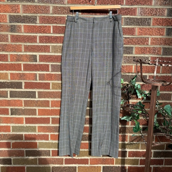 Chaps | Pants & Jumpsuits | Chaps Gray And Light Blue Plaid High ...